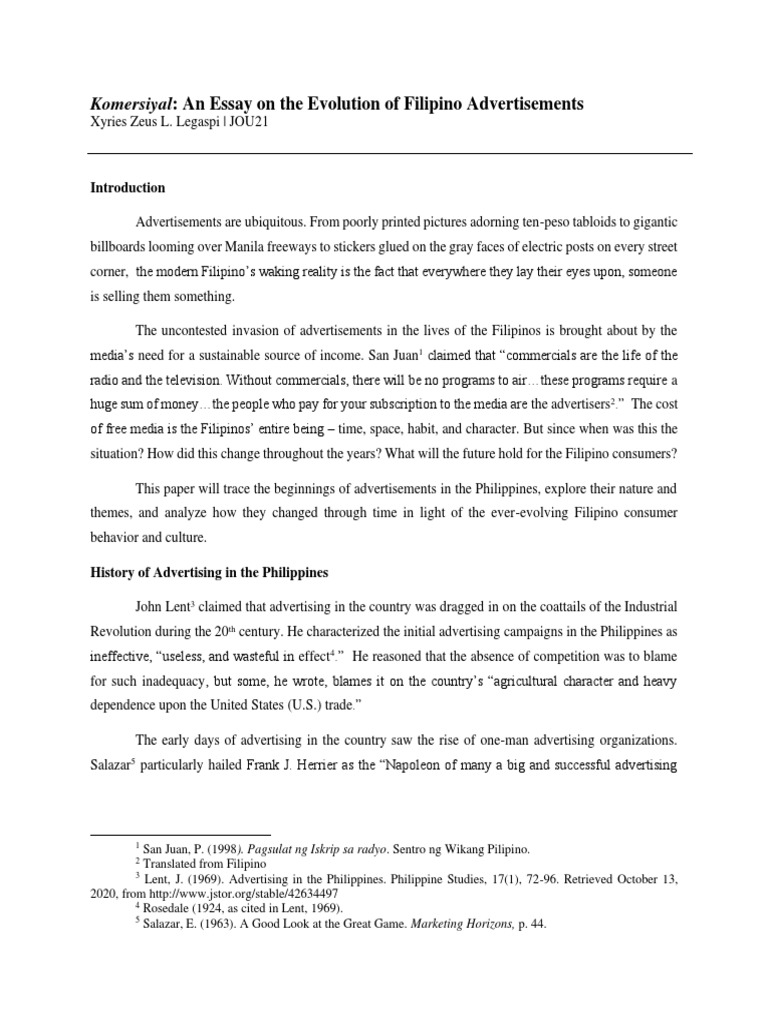 Advertisement in The Philippines: History, Evolution, and The Filipino ...