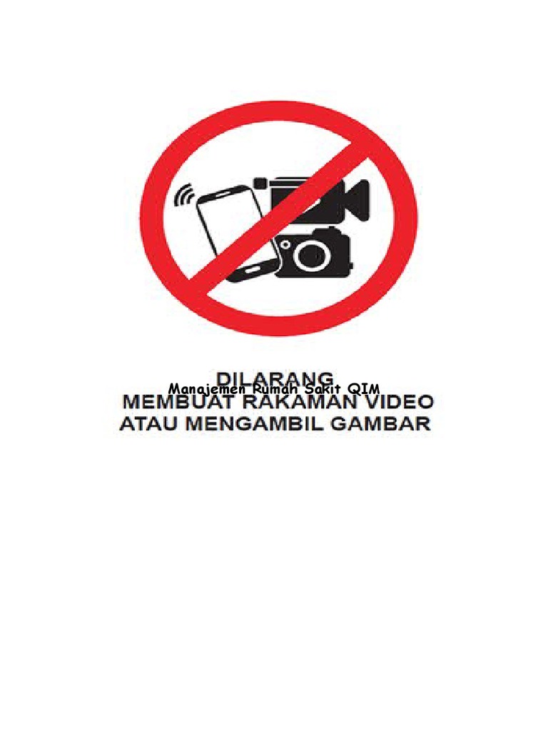 Dilarang Merekam Video Dan Mengambil Gambar | PDF