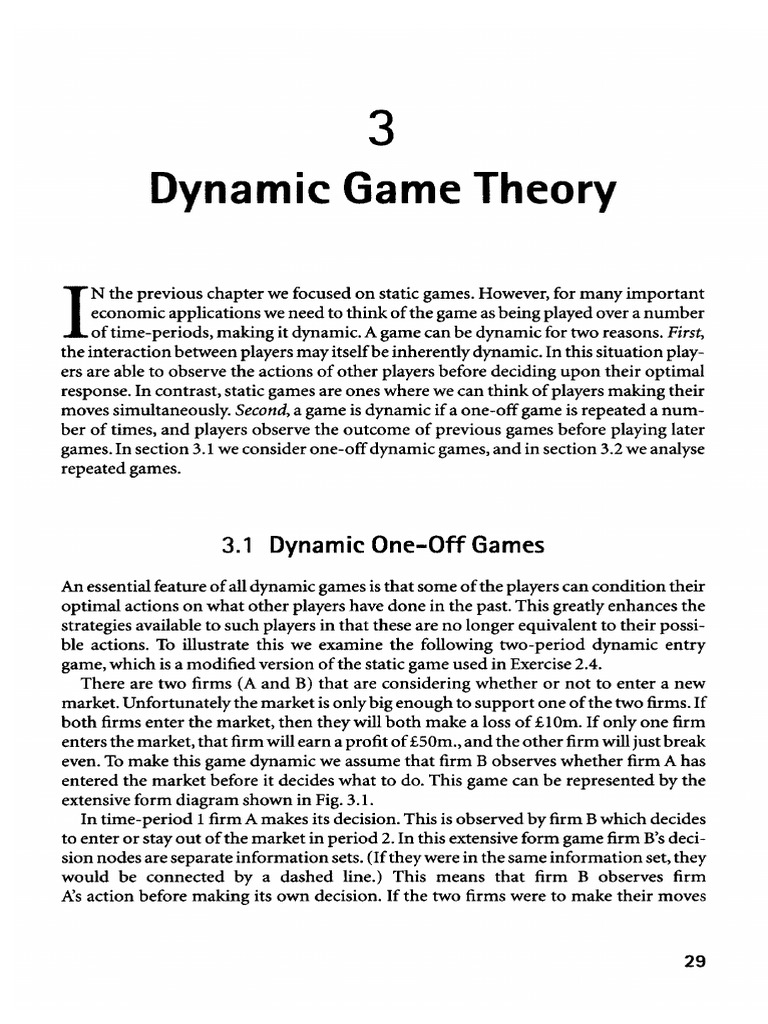 05 Dynamic Game Theory | PDF | Game Theory | Economics Of Uncertainty