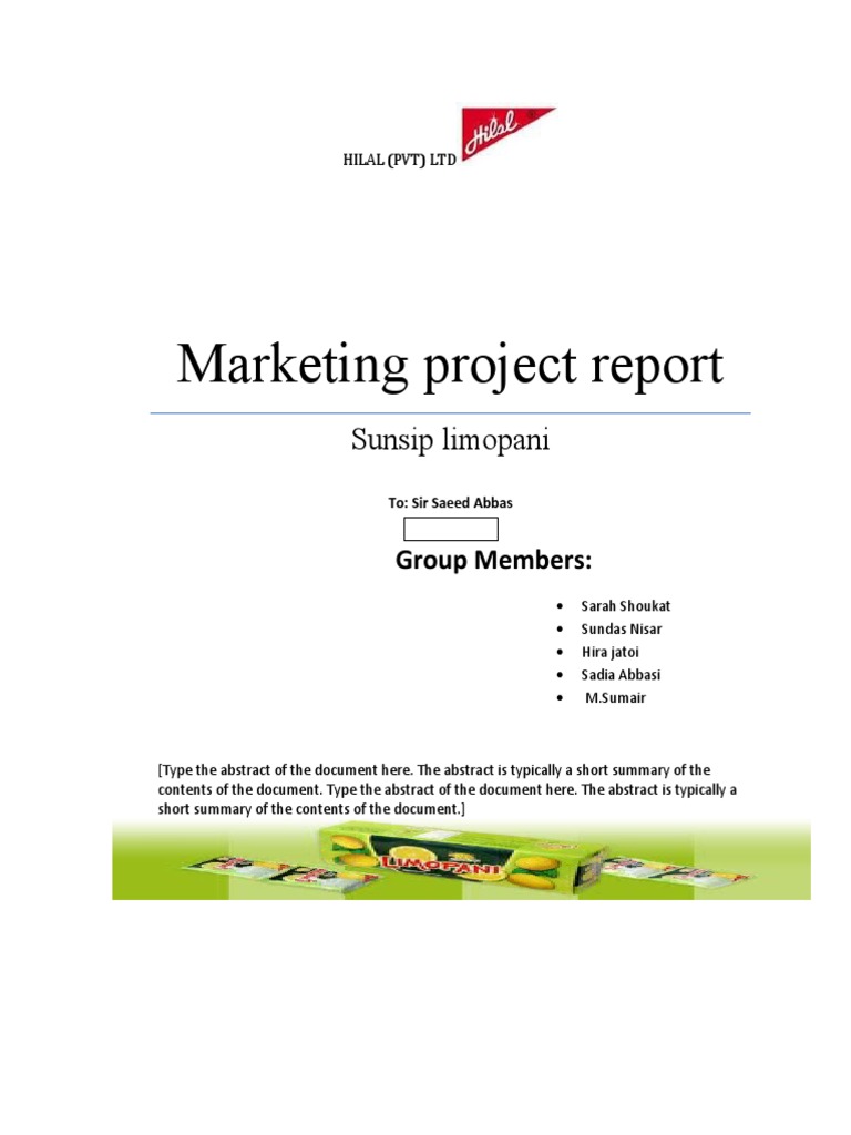 Marketing Plan Final Project | PDF | Retail | Marketing