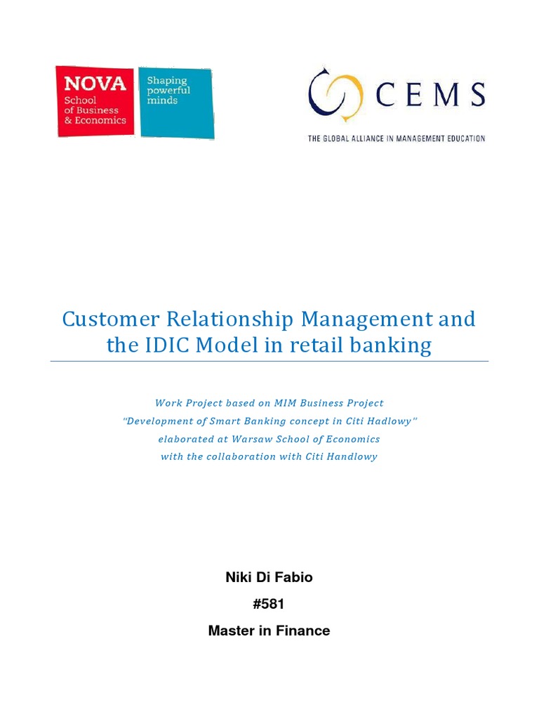 Customer Relationship Management and The IDIC Model in Retail Banking ...