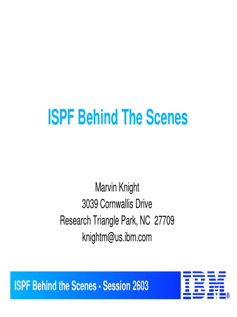 ISPF - Behind The Scenes | PDF | Computer Programming | Computing