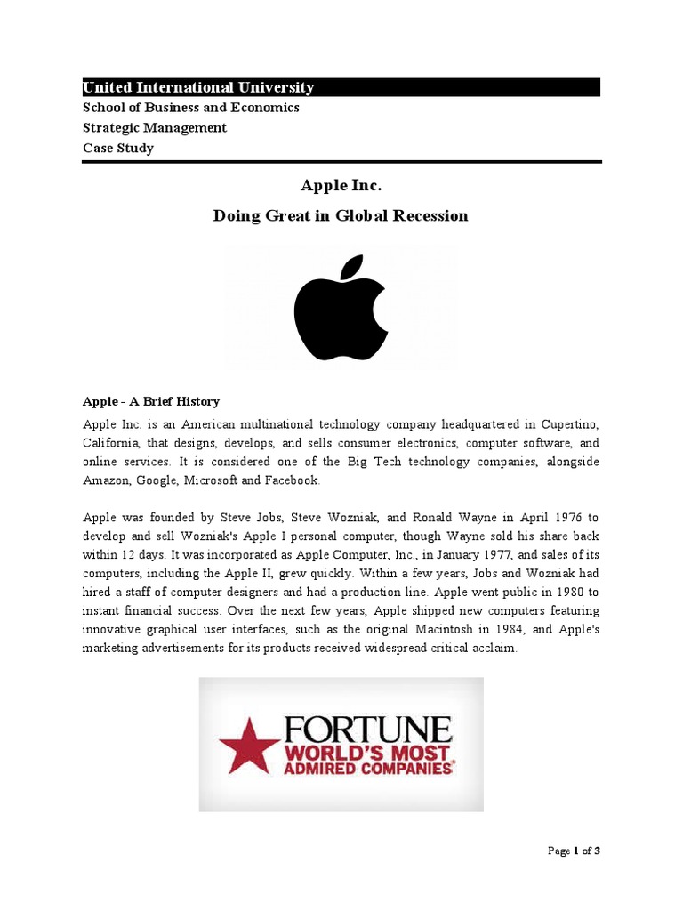 Apple Thrives in Global Recession | PDF | Apple Inc. | Macintosh