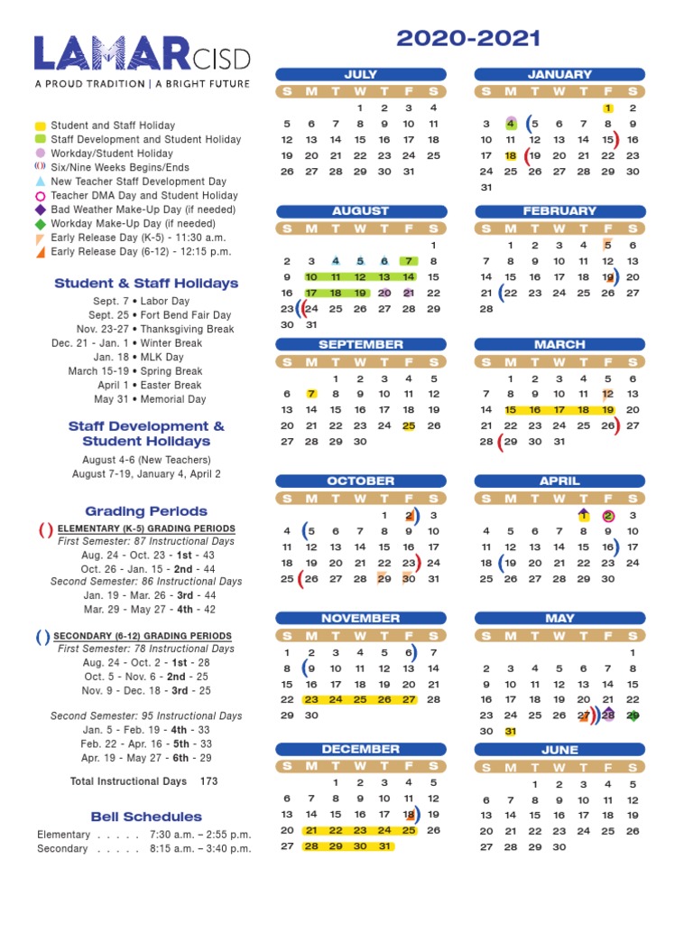 2020 2021 Instructional Calendar | PDF | Academic Term | Festival