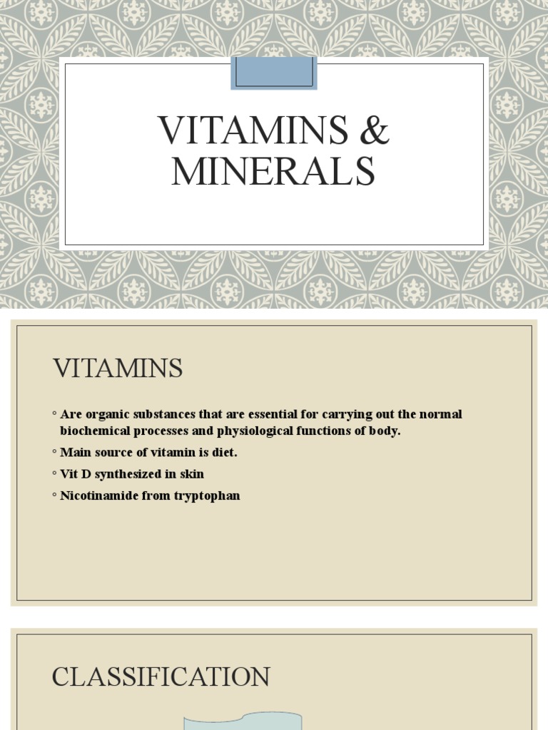 Vitamins For BSC Nursing Students (PHARMACOLOGY) - By: BINI P SAMUEL ...