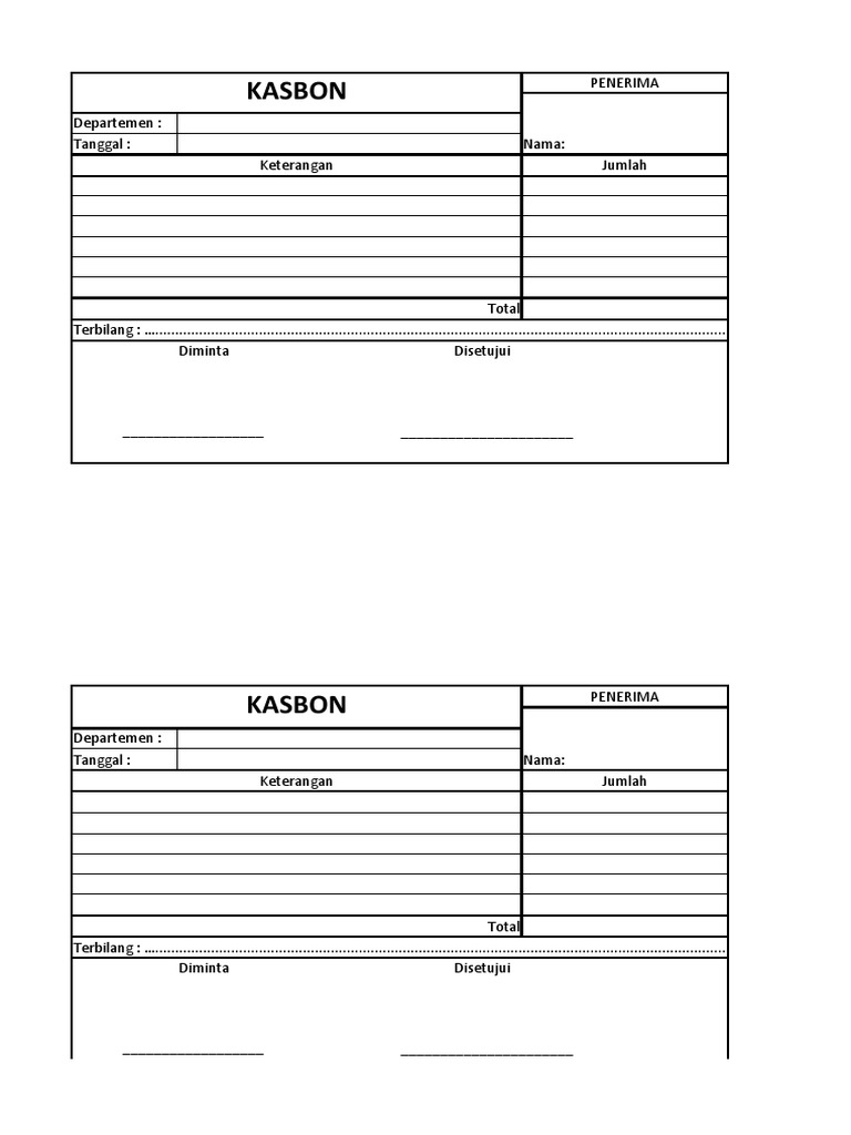 Draft Kasbon | PDF
