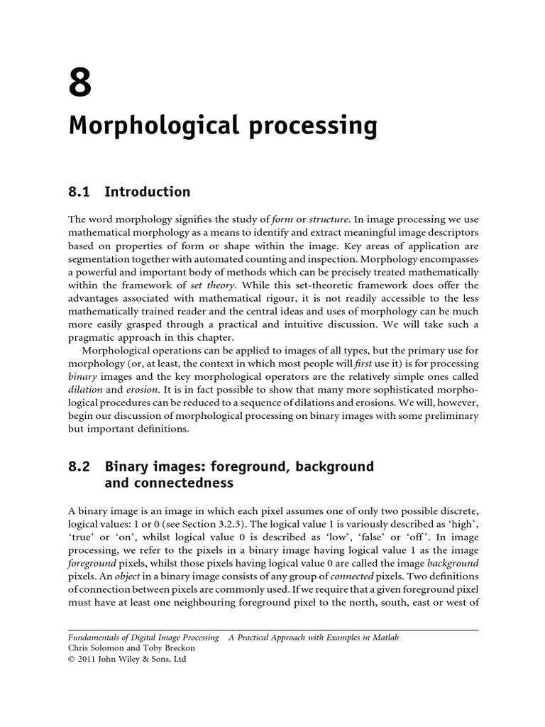 Fundamentals of Digital Image Processing A Practical Approach With Examples in Matlab (216-221 ...