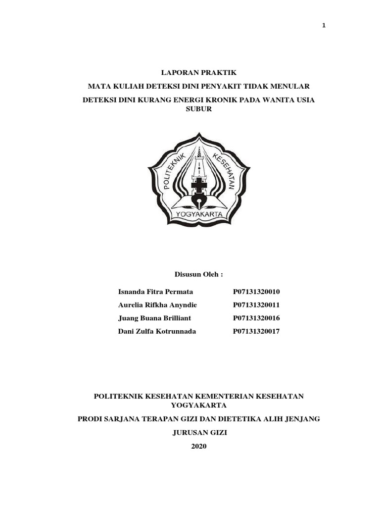 Kelompok 5 - Laporan Deteksi Dini Kek Pada Wus (Dewasa) | PDF