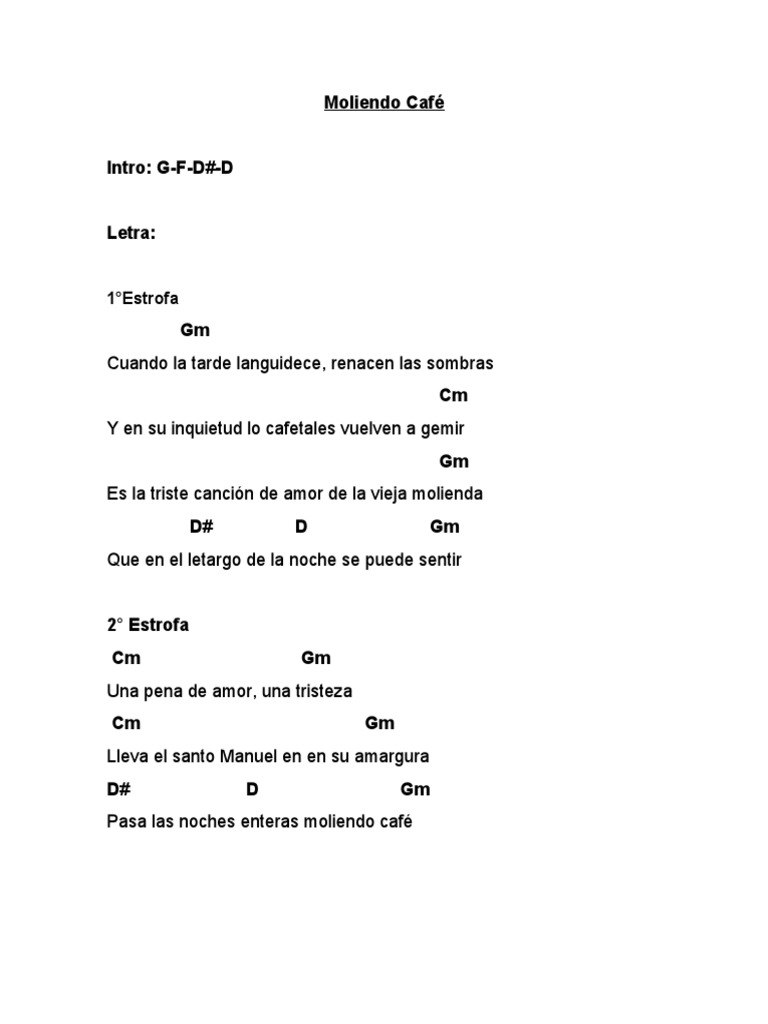 Moliendo Café | PDF