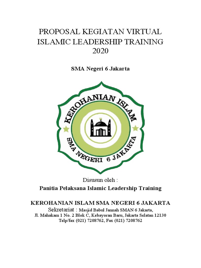 Proposal Islamic Leadership Training 2020 | PDF