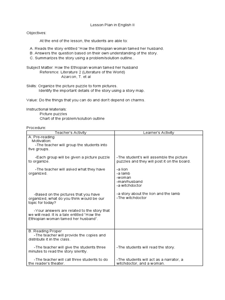 Educ. 20 - Lesson Plan | PDF | Lesson Plan | Educational Psychology