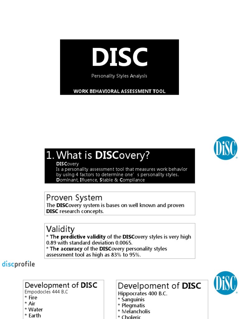 DISC Personality Styles Analysis 1 | PDF | Extraversion And ...