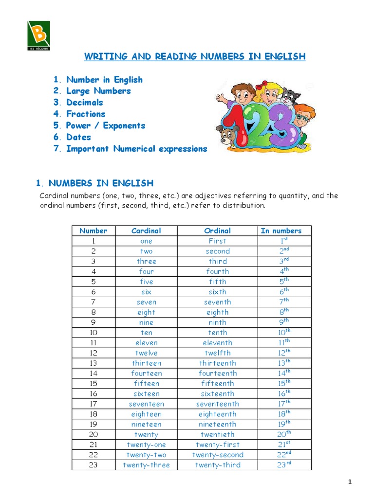 13.numbers in English | PDF | Anno Domini | Common Era