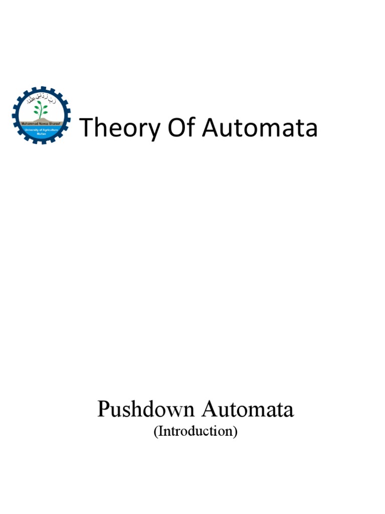 Lecture 23 Automata Theory 2 Pdf Theory Of Computation Theoretical Computer Science
