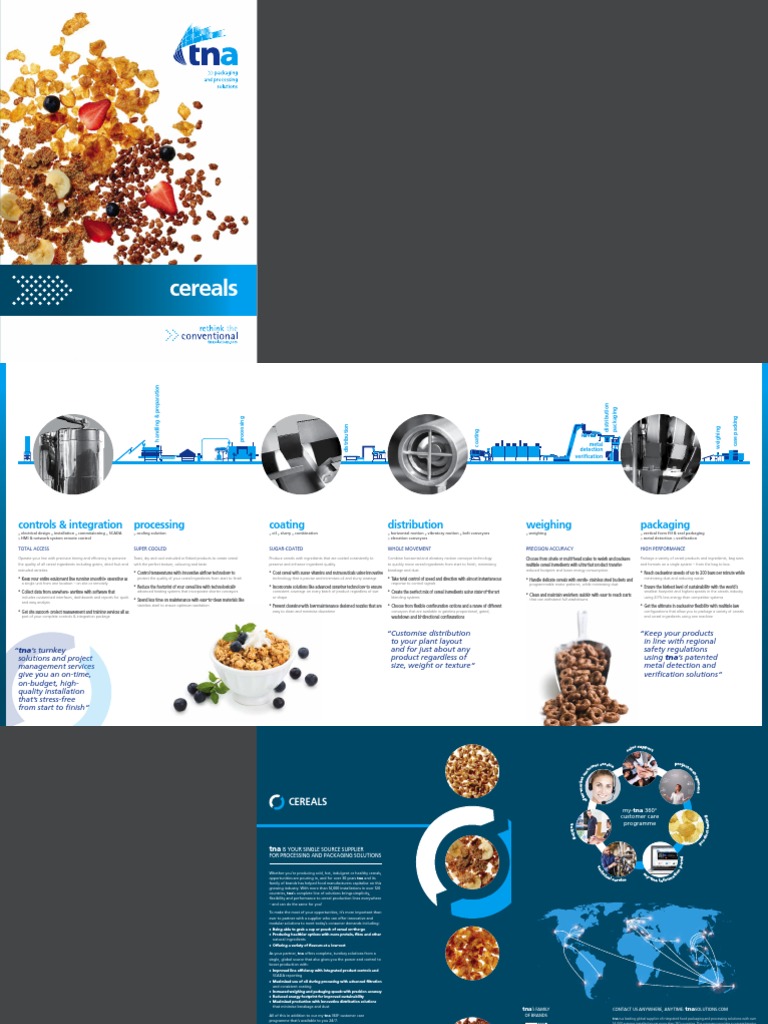 Tna Cereals Brochure (EN) | PDF | Packaging And Labeling | Foods