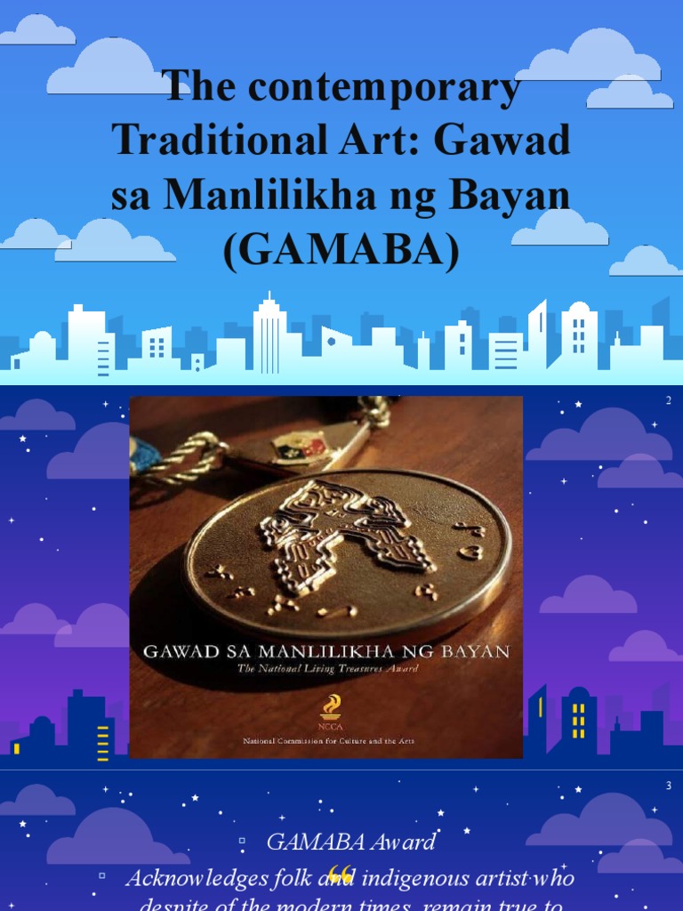 The Contemporary Traditional Art: Gawad Sa Manlilikha NG Bayan (Gamaba ...