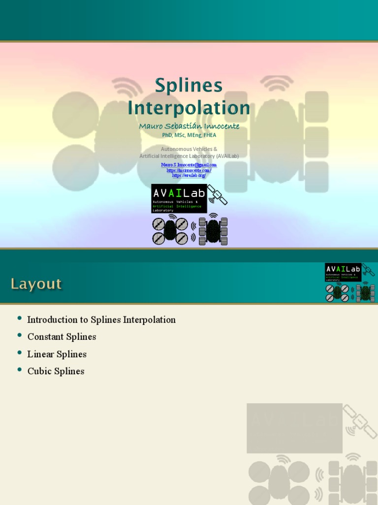 Lec02-4 Splines Interpolation | PDF | Spline (Mathematics) | Interpolation
