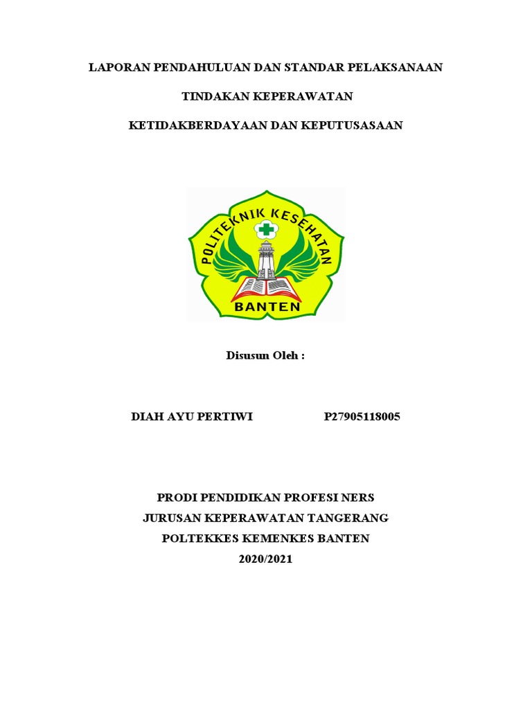 LP Dan SPTK Ketidakberdayaan Dan Keputusasaan | PDF