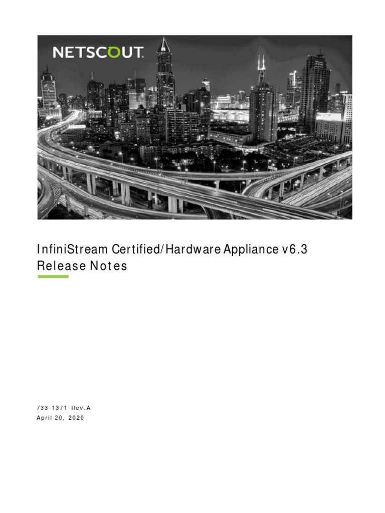 Infinistream Certified/Hardware Appliance V6.3: Release Notes | PDF ...