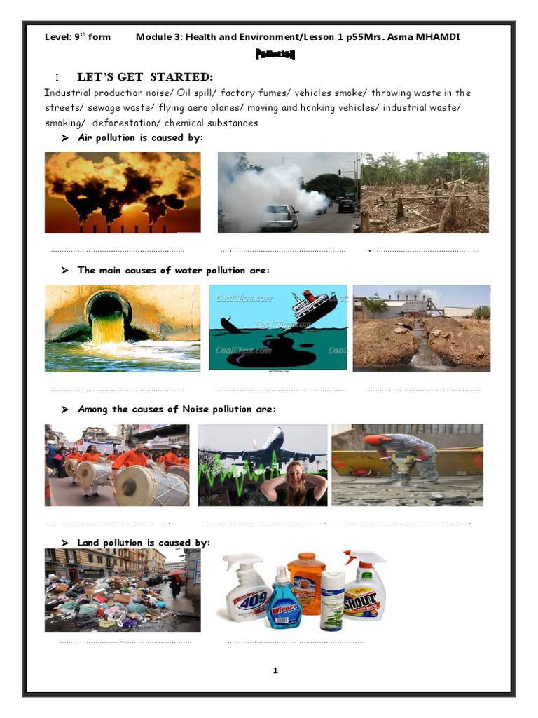 Let'S Get Started:: Level: 9 Form Module 3: Health and Environment ...