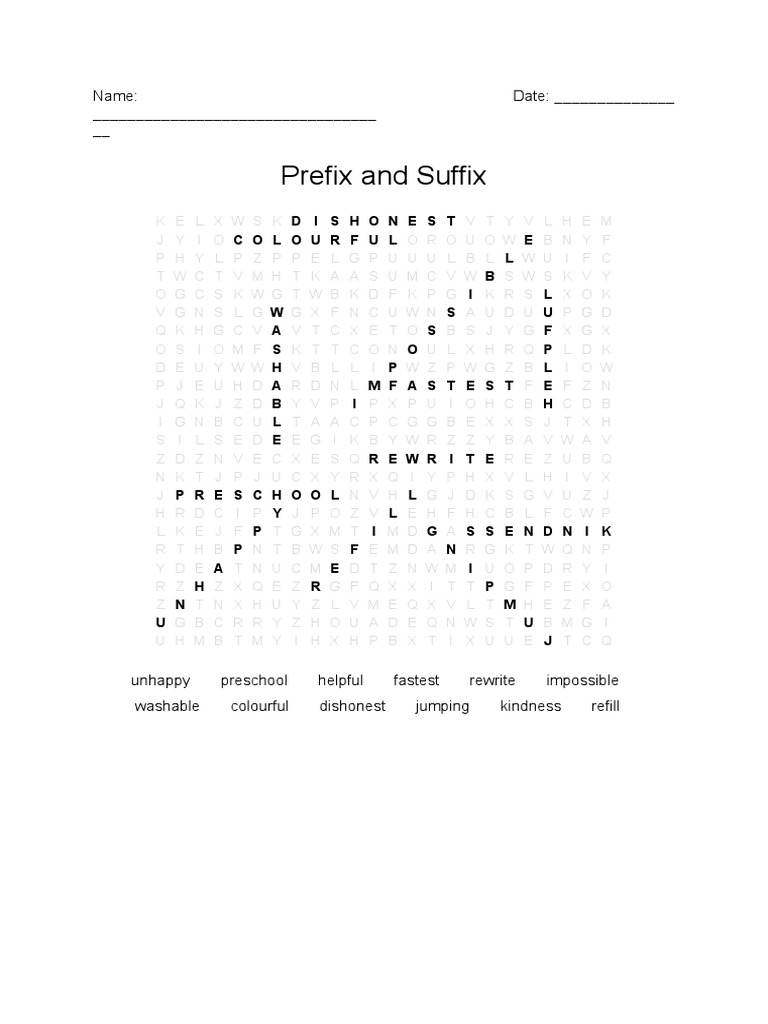 Prefijos y Sufijos en Palabras | PDF