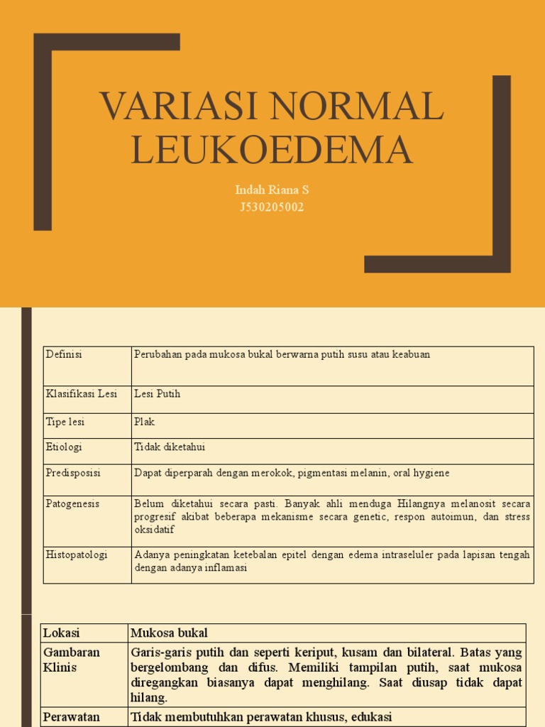 Variasi Normal (Leukoedema) | PDF