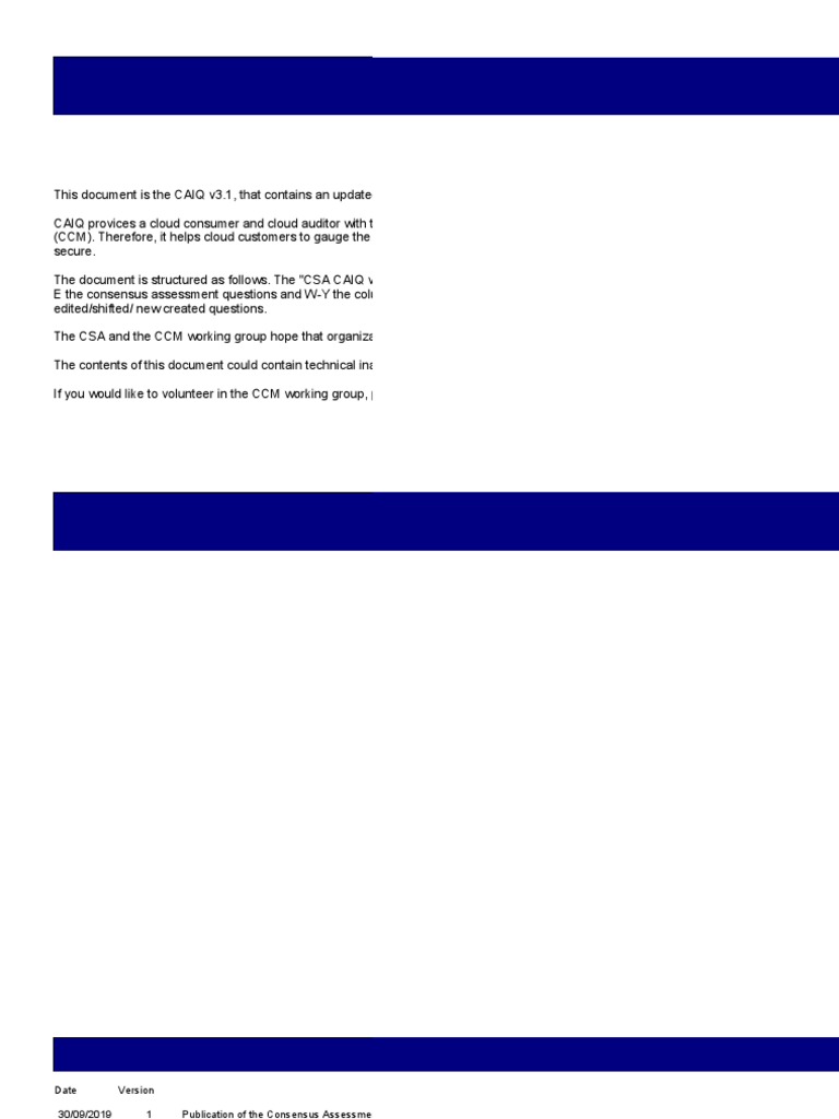 CAIQ v3.1 Final | PDF | Information Security | Key (Cryptography)