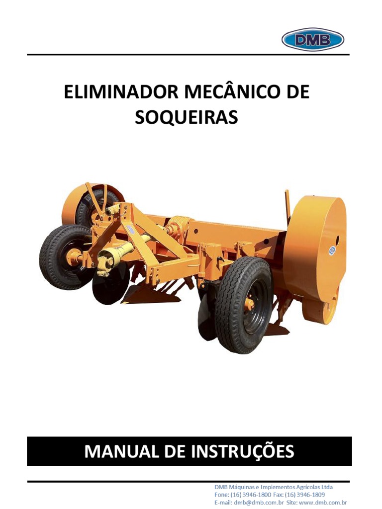 Manual Eliminador de Soqueira DMB | PDF | Trator | Pneu