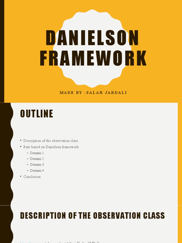 Danielson Framework: Made By:Salah Jardali | PDF