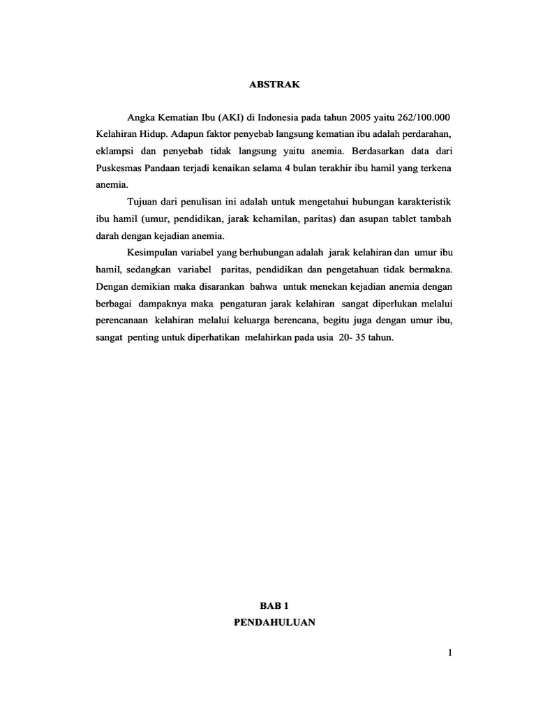 Mini Project Internship Anemia Fe Arin - 2 | PDF