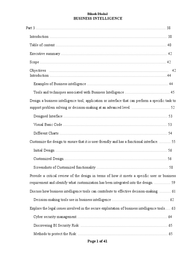 BI Assignment-Part 3 | PDF | Business Intelligence | Analytics