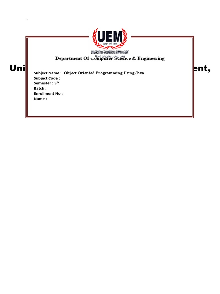 Java Project Report Your Project Name Pdf Object Oriented Programming Programming Paradigms
