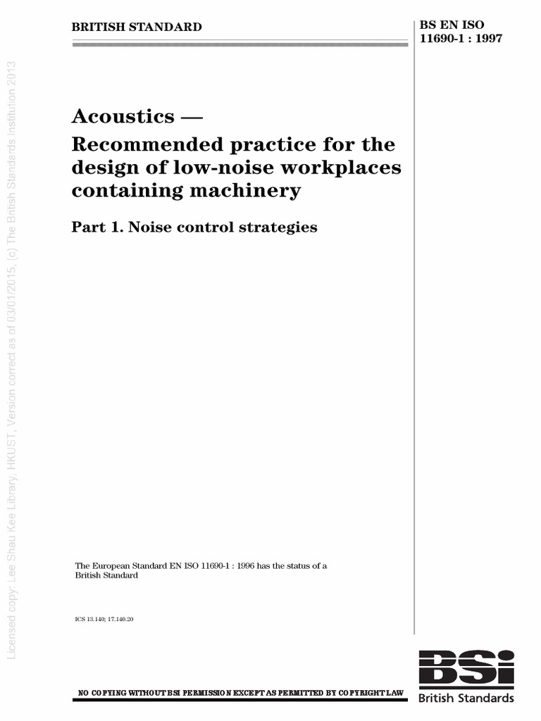 BS en Iso 11690-1-1997 | PDF