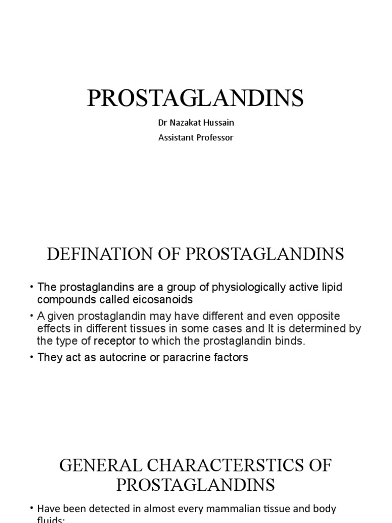 An In-Depth Look at Prostaglandins: Their Classification, Biosynthesis ...