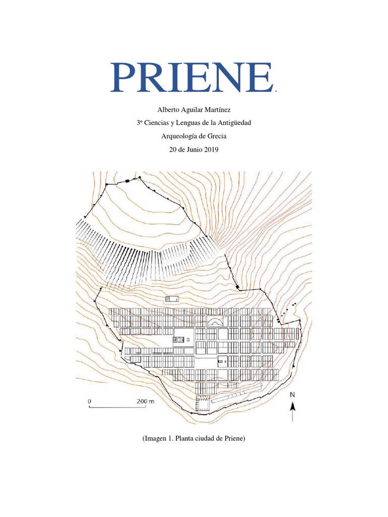 La ciudad griega de Priene: planimetría y arquitectura clásica | PDF ...