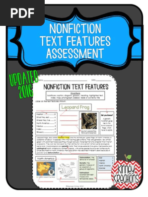 Text Feature Resources Frog Dissection Text Features
