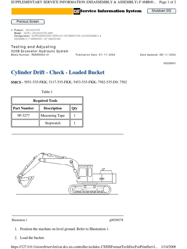 Cyl Drift - Loaded Bucket | PDF | Equipment | Vehicles