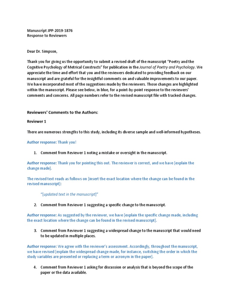 Sample Response Reviewers Pdf Psychological Concepts Human Nature