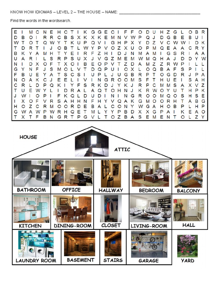 House Wordsearch | PDF