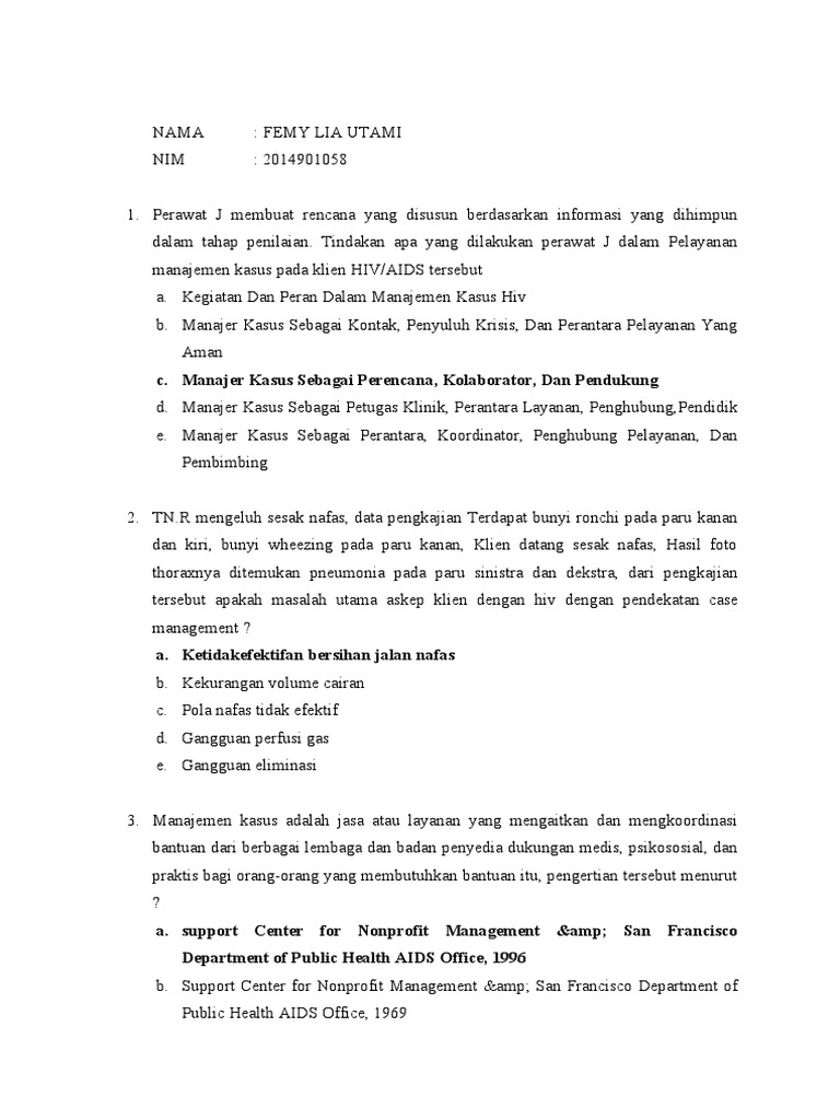 Soal Case Management (Femy) | PDF