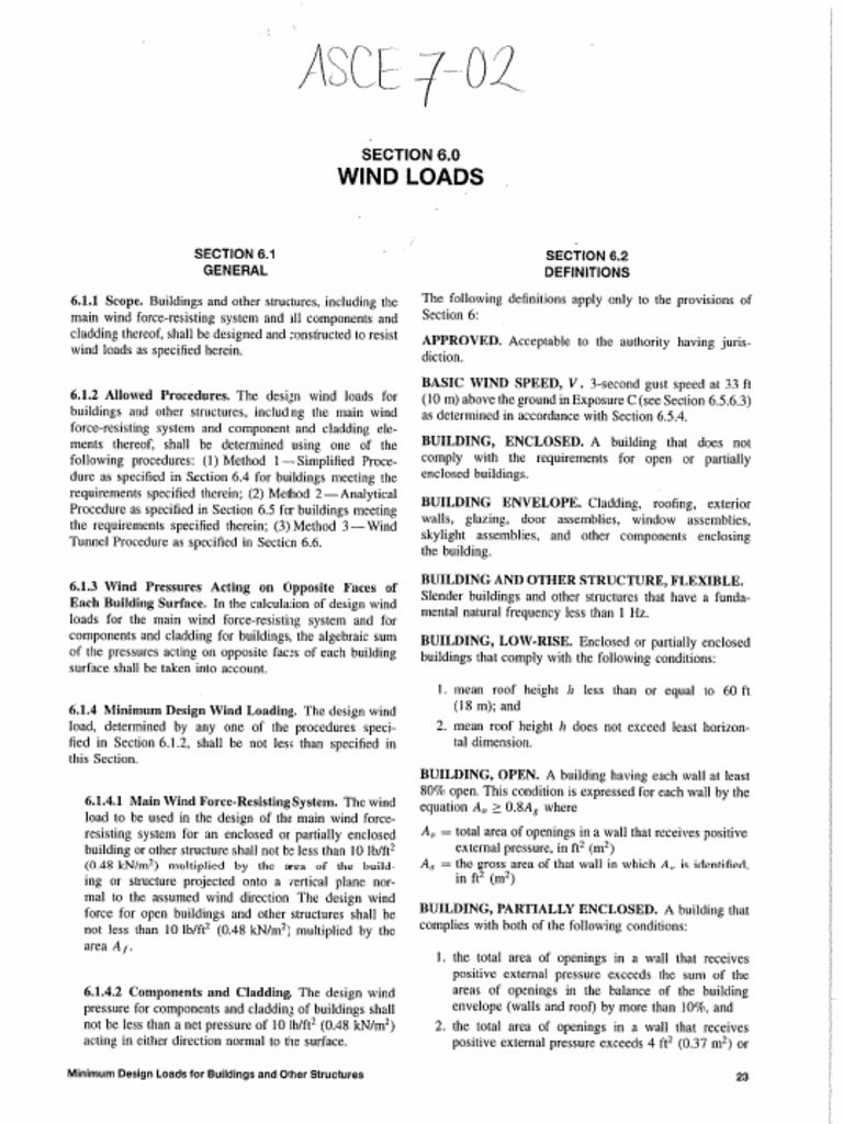 ASCE 7-02 Minium Design Loads For Buildings and Other Structures 2 | PDF
