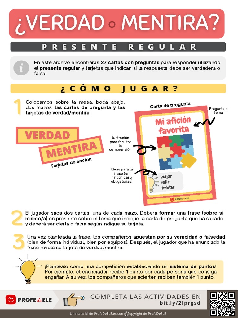 Tarjetas Verdad o Mentira | PDF | Verdad | Science