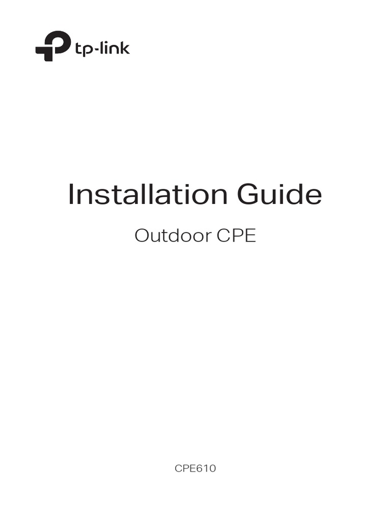 Installation Guide: Outdoor CPE | PDF | Electromagnetic Interference ...