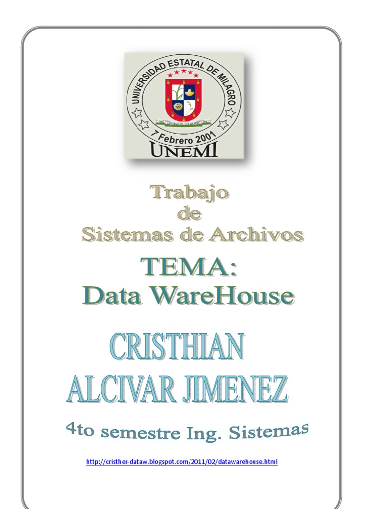 Data Warehouse | Descargar gratis PDF | Almacén de datos | Servidor (Computación)