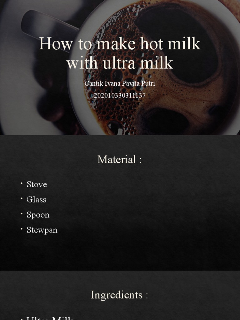 Hot Milk Recipe for Teens | PDF