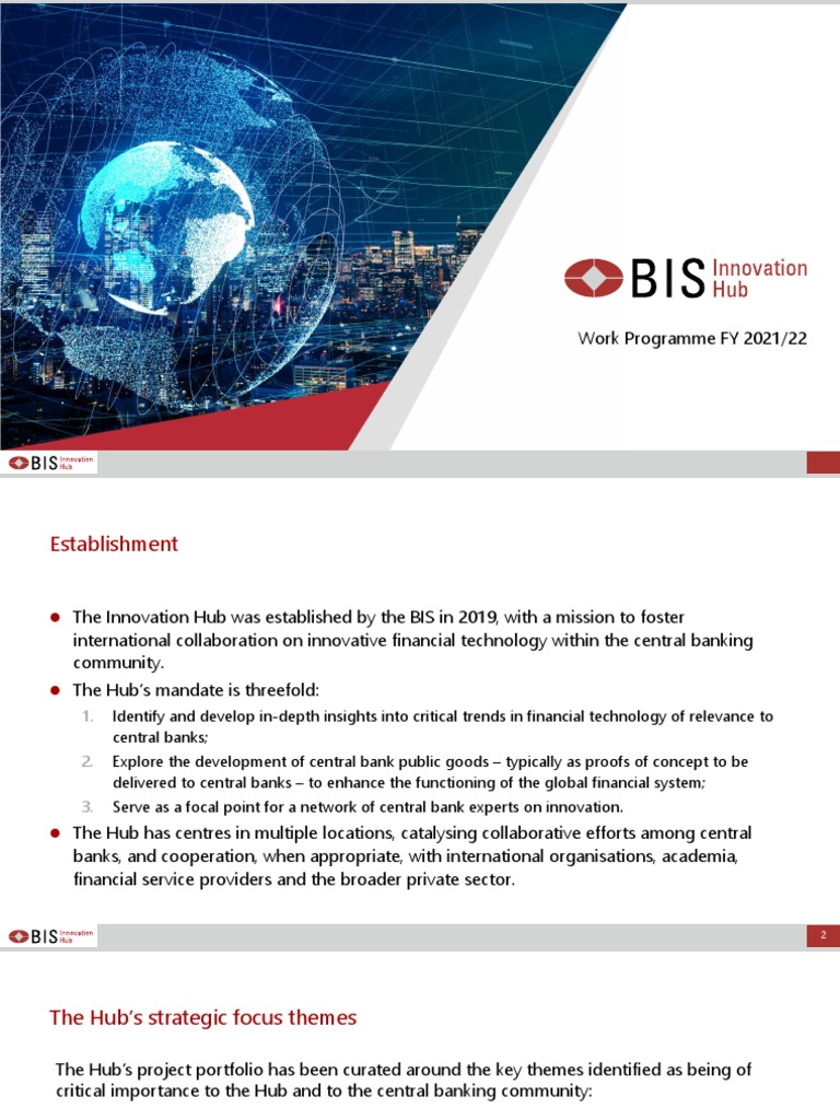 BIS Innovation Hub Work Programme 2021/22 | Download Free PDF | Central ...