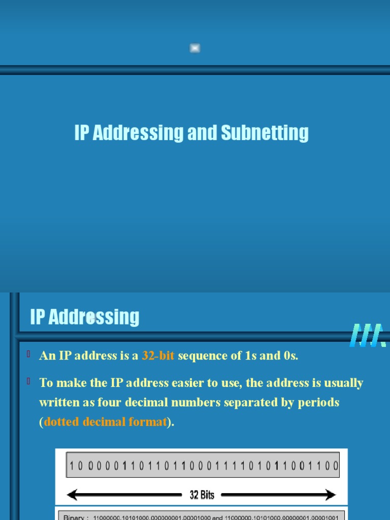 IP Addressing and Subnetting Guide | PDF | Ip Address | Data Transmission