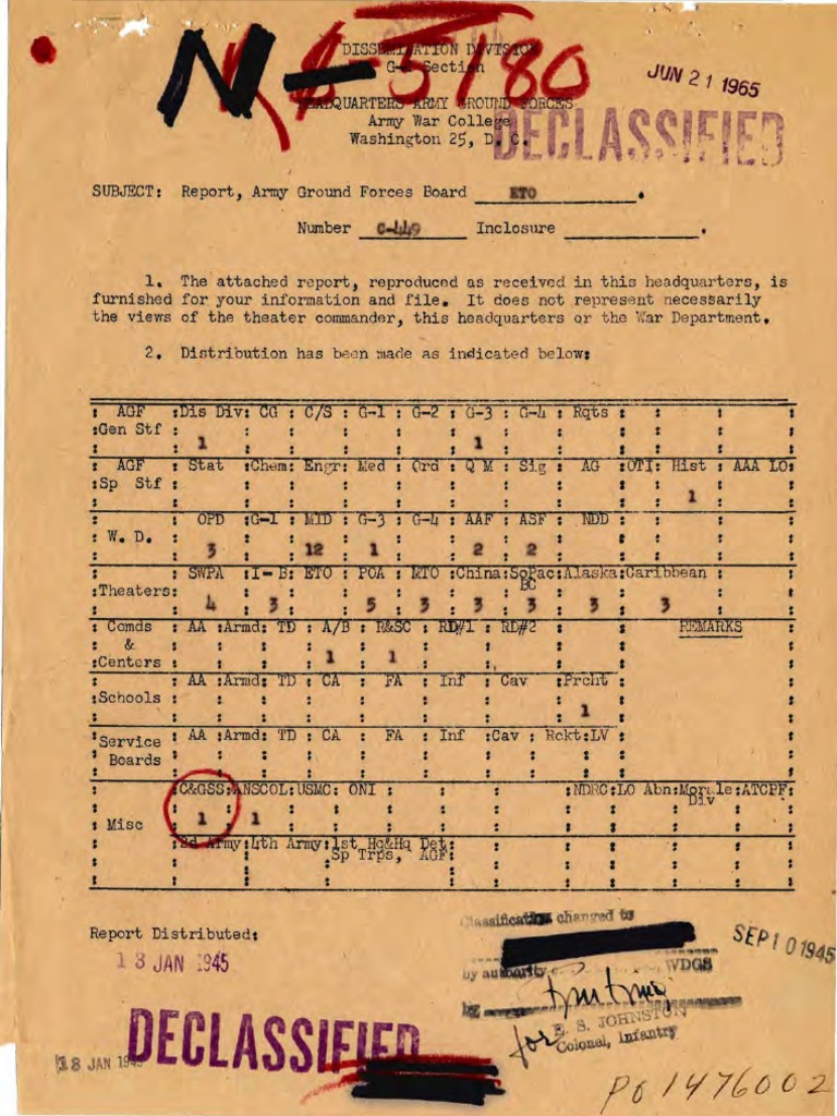 AGF Report No 449 - Pathfinder Teams 101st A-B Div, Operation Market ...