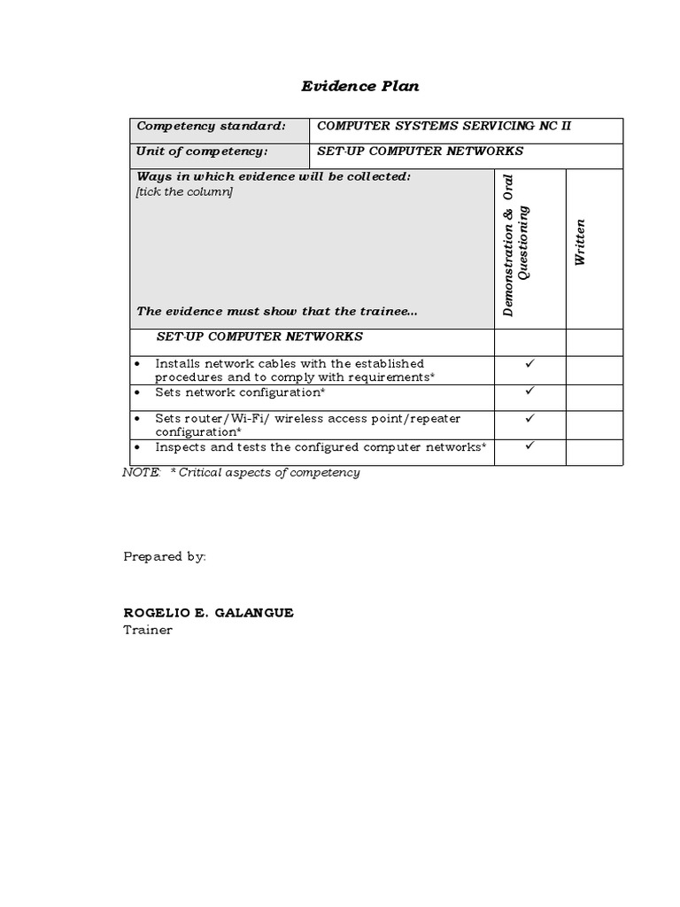 Evidence Plan - NPB Final | PDF