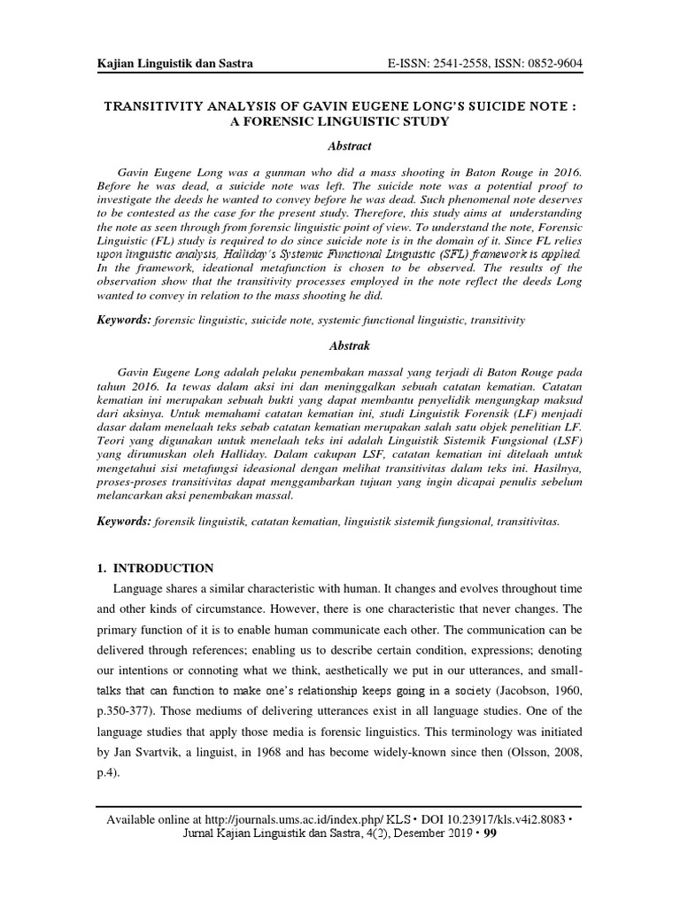 Transitivity Analysis | Download Free PDF | International Standard ...